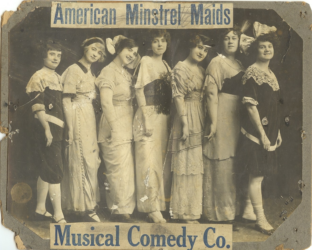 AMERICAN MINSTREL MAIDS VAUDEVILLE PUBLICITY PHOTOGRAPHS, CA. 1915 ...